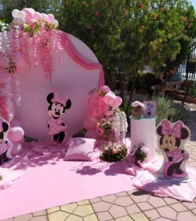 Στολισμός βάπτισης με θέμα Minnie Mouse | Γάμος, Βάπτιση, Στολισμοί ...